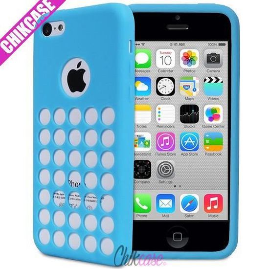 Coque TPU trouée pour Apple iPhone 5C - Bleu - Cdiscount Téléphonie
