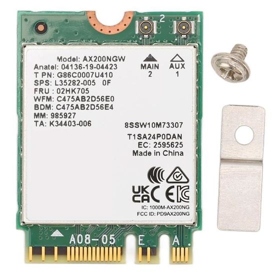 Carte Réseau NGFF Carte Réseau Wifi 6 WIFI6 Pour PC Pour Ordinateurs ...