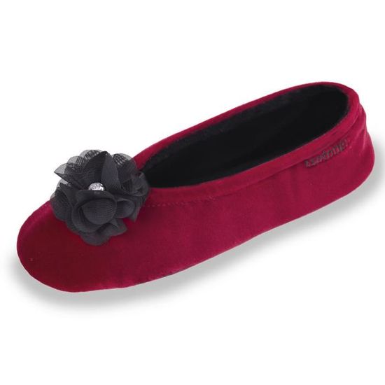 Chaussons ballerines femme Rouge Rouge - Cdiscount Chaussures