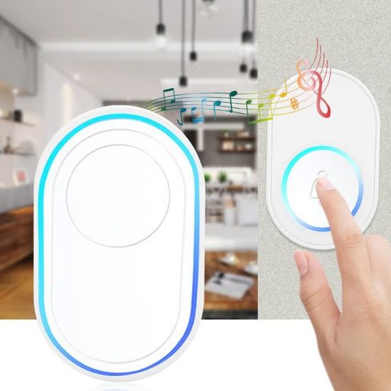VBESTLIFE Carillons de porte Sonnette Fil Intelligente Alarme de ...