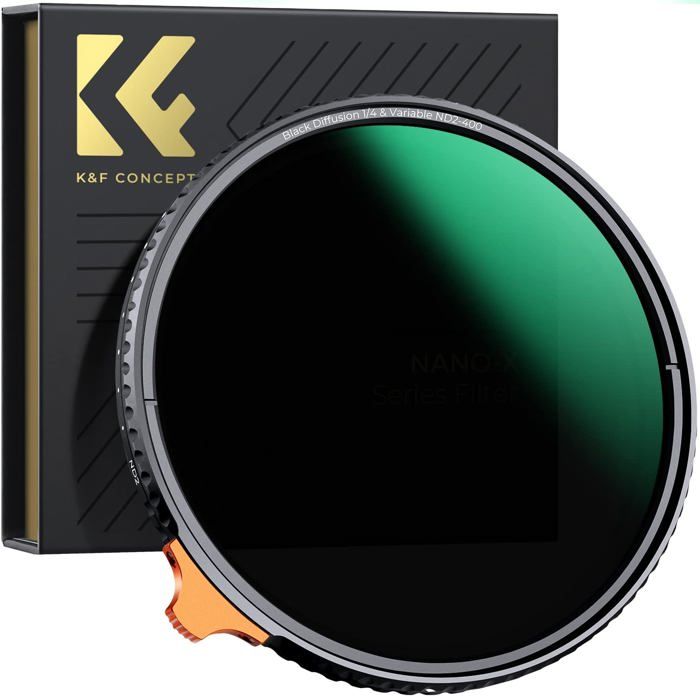 Filtre 62mm Black-Mist 1/4 et Filtre ND Variable nd2-400 2 en 1 pour ...