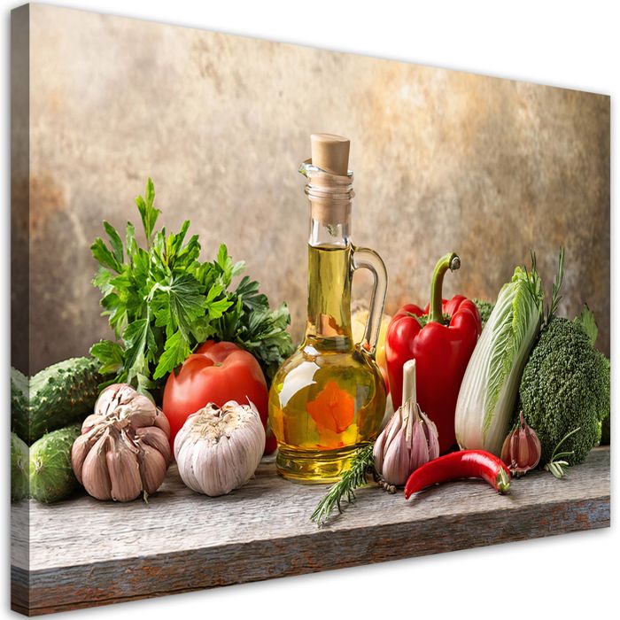 Tableau sur toile Légumes dans la cuisine décoration murale - FEEBY ...