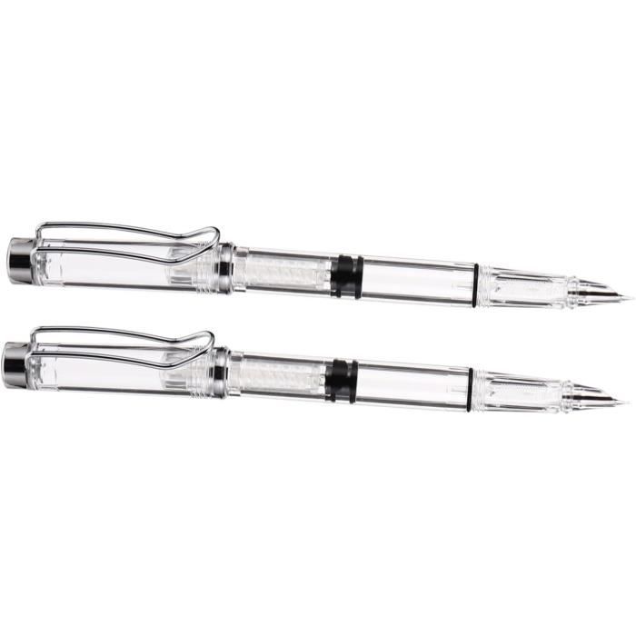 2 Pièces Stylo Stylo D'Écriture Stationnaire Piston Stylos Encreurs ...