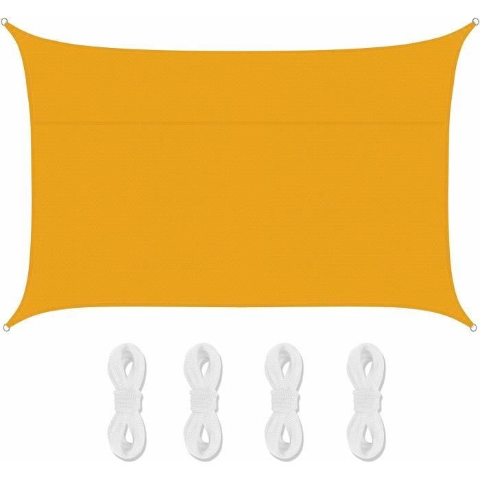 Voile d'ombrage Imperméable à l'eau Rectangulaire, Solaire Protection ...