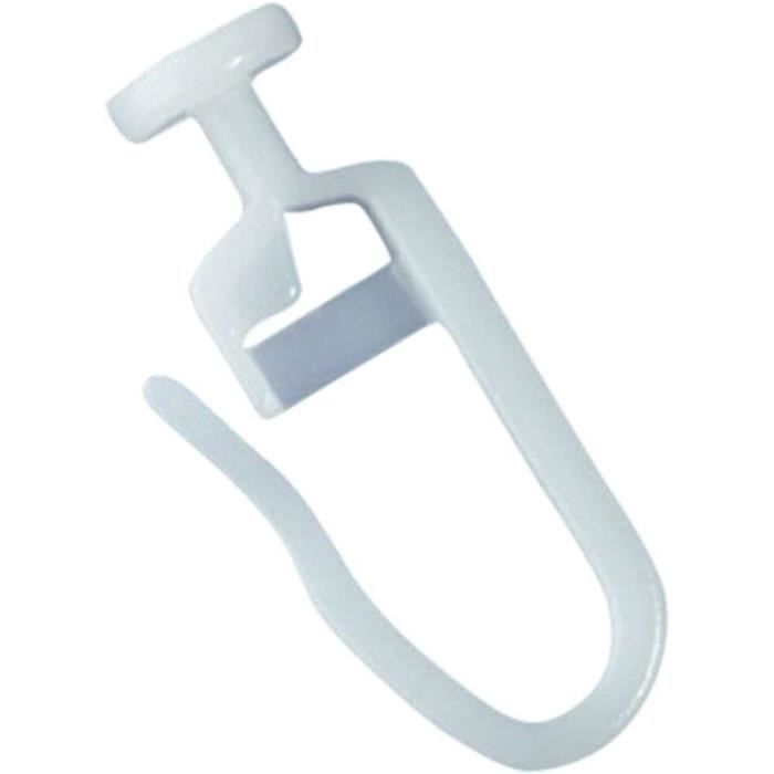 Dekondo Lot de 200 crochets-curseurs à rideaux avec tête de 7 mm pour ...