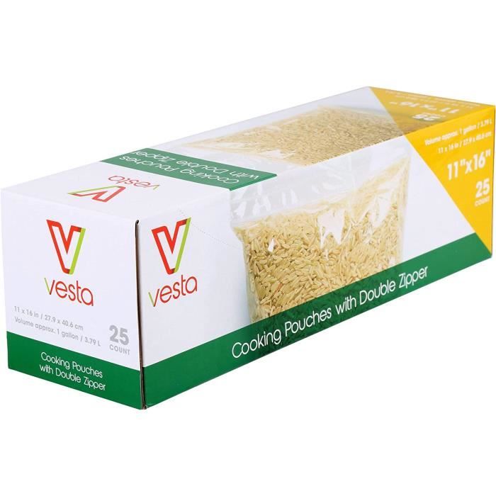 Vesta Precision Lot de 25 pochettes transparentes et plates à double ...