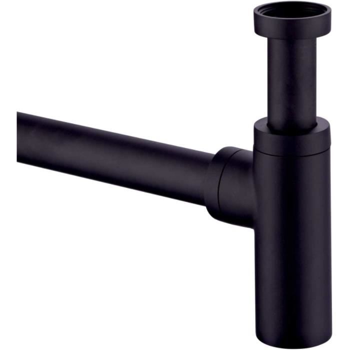 Siphon Rond Design Noir / Bonde Lavabo - Cdiscount Bricolage