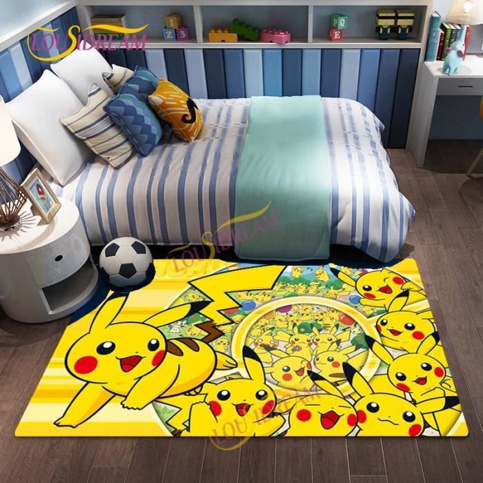 MBg-16391 Grand tapis imprimé Pikachu motif dessin animé Pokémon ...