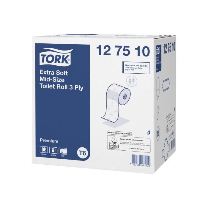 Tork Premium Extra Soft Compact T6 Papier toilette 322 g rouleau 70 m ...