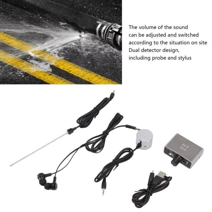 ESTINK HY 929 Détecteur de fuite d'eau à tube Moniteur de détection de ...