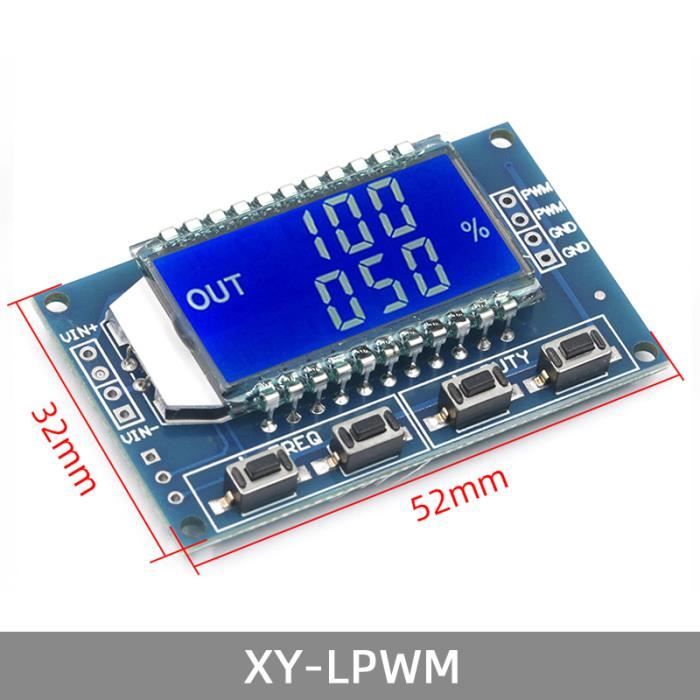 MODULE,Xy-lpwm Générateur de Signal PWM Module de carte à écran LCD réglable 1Hz-150Khz 33V-30V ...