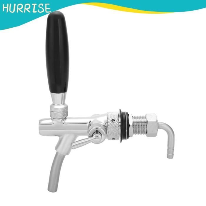 HURRISE Tap de bière réglable G5 / 8 Chrome Placing en acier inoxydable ...