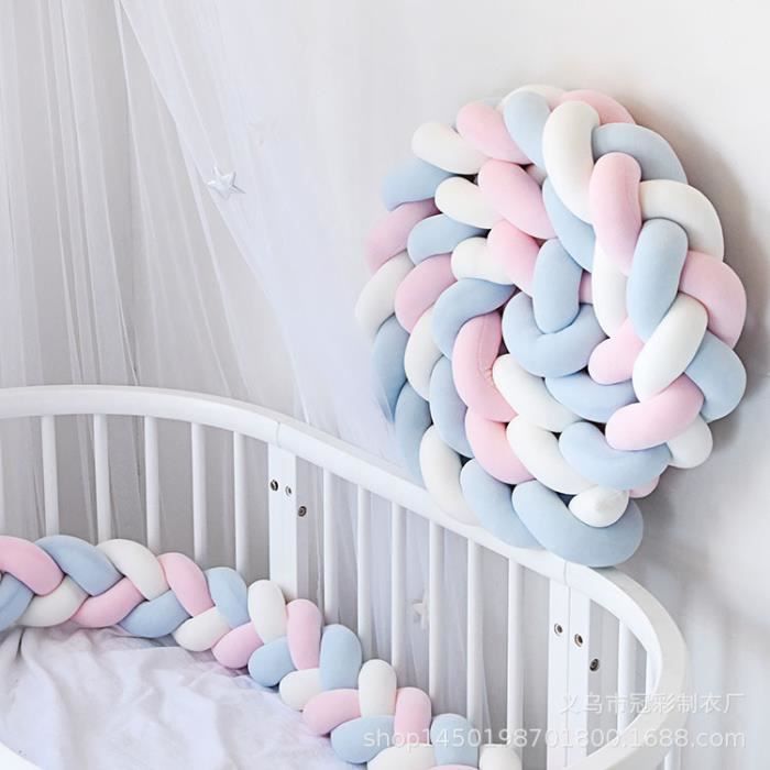 Tour de Lit Bebe Coussin Serpent Velours Berceau Pare-chocs Tresse Bebe ...