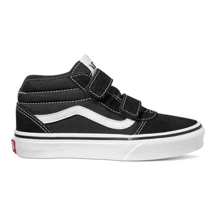 Baskets - VANS - Ward V - Enfant - Noir - Blanc - Fermeture Scratch ...