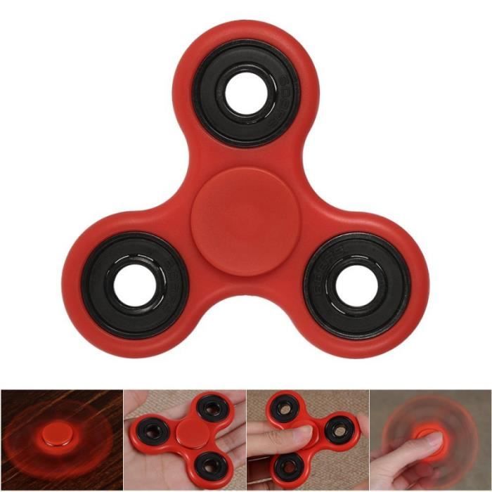 Fidget hand spinner - MYCRAZYSTUFF - Noir/Rouge - Anti-stress - Haute ...
