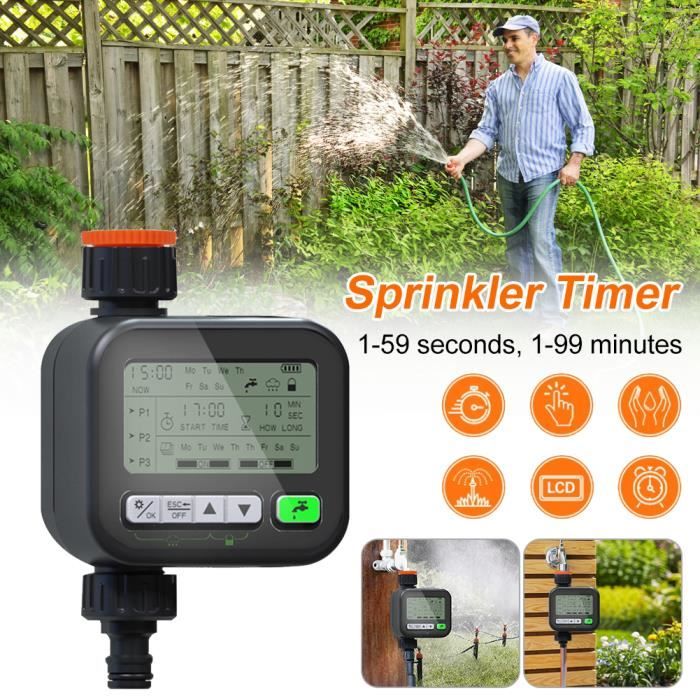 Programmateur Arrosage Automatique,Minuteur Arrosage pour Jardin intelligent Programmable,3 ...
