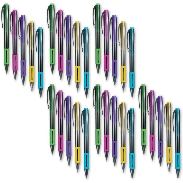 Set De Stylos À Bille, 30 Pièces, Automatique, Bleu, Largeur De Trait 0 ...