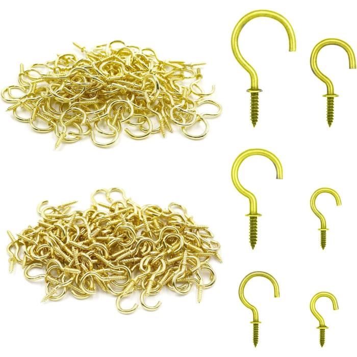 Crochet Vis Piton à Visser Astaron 130 Pièces Multi-tailles Crochet à ...