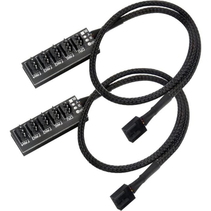 Fan Controller Pwm Hub Ventilateur Pc 4 Pin, Hub For 4 Pin Pwm Fans ...