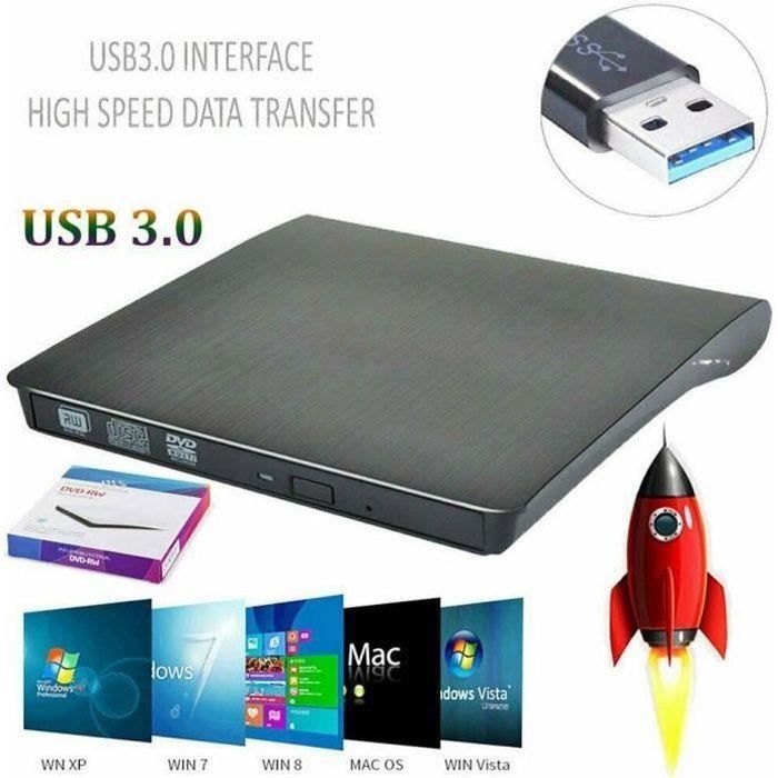 DX13679-Qumox Lecteur DVD Externe USB 30 Lecteur DVD CD Externe ...
