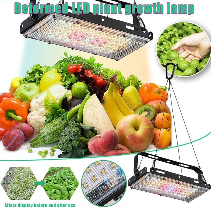 Lampe horticole LED spectre complet 100W pour plantes d'intérieur ...
