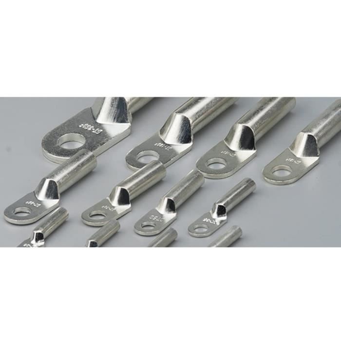 Cosse a Sertir de Batterie Cosses de Câble Connecteur Anneau Bornes en Cuivre Tubulaires à ...