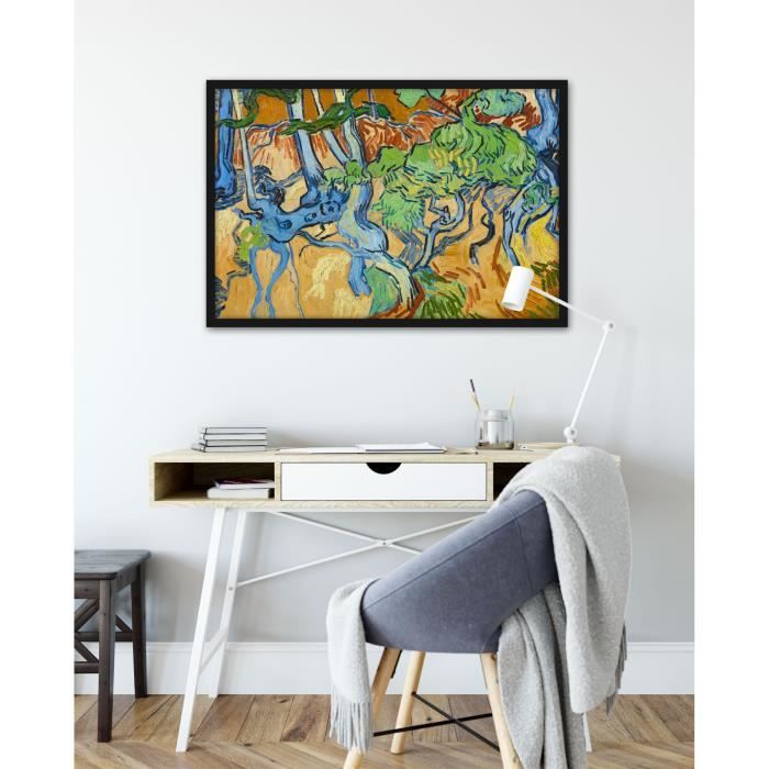Vincent Van Gogh - Racines d'arbres - Affiche dans le cadre - Taile ...