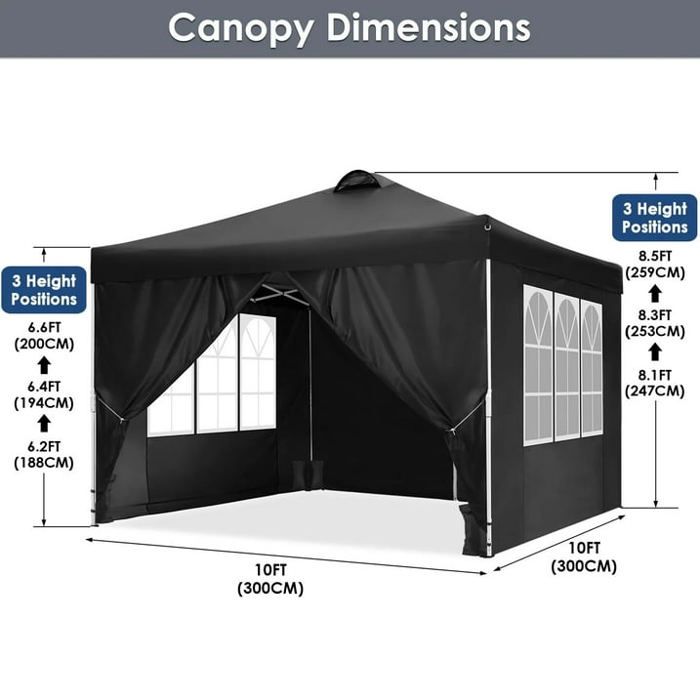 Tonnelle Pliante 3x3 Imperméable, Barnum Pliant 3x3 Professionnel ...