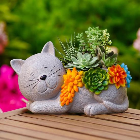 Pots De Fleurs De Jardin Pour Chat Pots Succulents En Forme De Chat ...