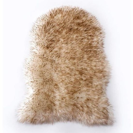 Tapis De Chaise Moelleux En Peau De Mouton Synthétique - Blanc ...