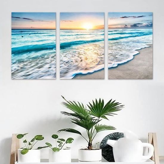 Décoration Murale Paysage MuralPlage3X4060cmSans Cadre - Cdiscount Auto