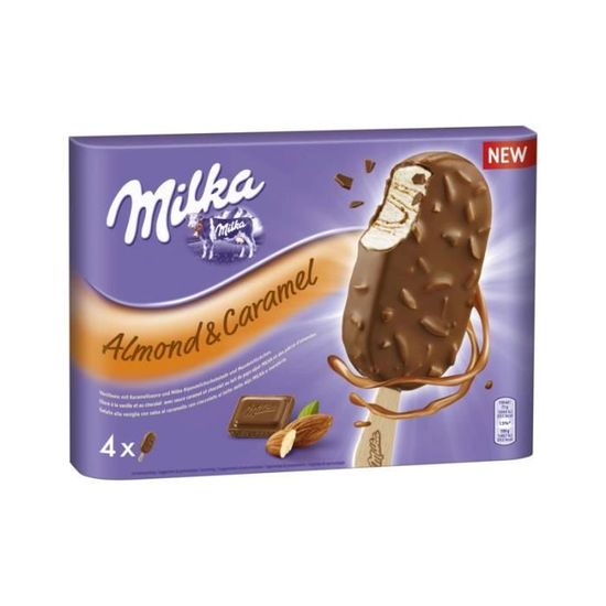MILKA Amandes 4 bâtonnets glacés 284g - Cdiscount Au quotidien