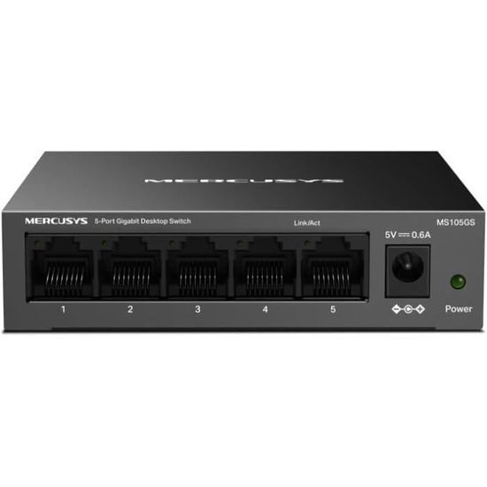 Switch Ethernet Gigabit 5 Ports Gigabit Hub Rj45, Boitier Métal, Idéal ...