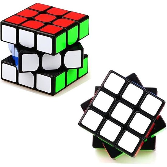 EACHHAHA 2 pièces Cube Magique 3x3,Speed Cube Set,Professionnel, Lisse ...