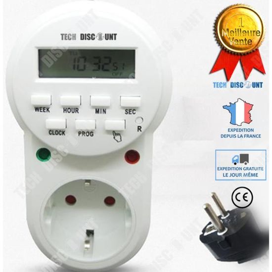 TD® minuterie prise electrique digitale de cuisine programmable ...