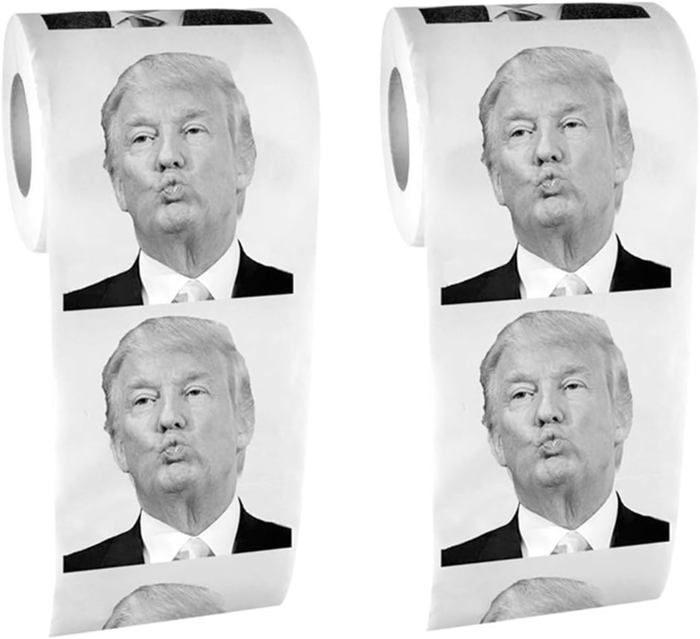 PAPIER TOILETTE-2PCS Nouveauté Donald Trump Kiss imprimé rouleau de ...