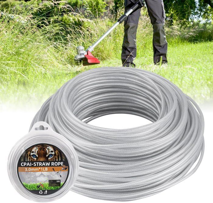 Fil Coupe Bordure en Acier 3 mmx41 m,Ligne de Trimmer Strimmer Fil Dacier,Fil Coupe Bordure ...