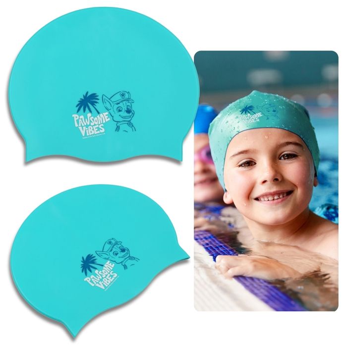 Paw Patrol Chase Bonnet de bain, Silicone pour enfants 3+, Extensible ...