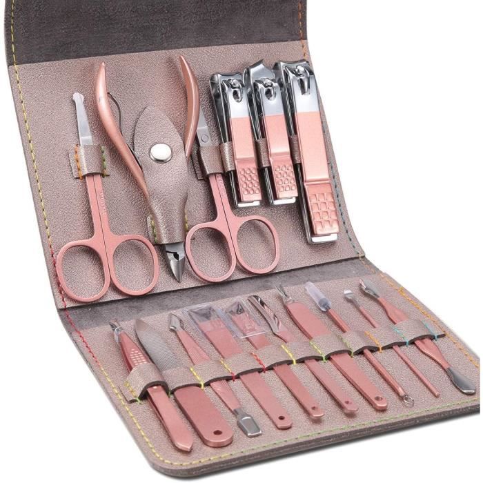 Kit Manucre Pedicure Coupe Ongle Professionnel Coupe Cuticule Acier ...