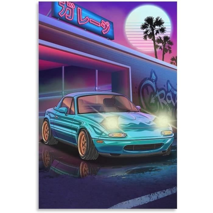 Poster Jdm Voiture De Course Pour Mazda Mx5 Supercar Street Sports Car ...