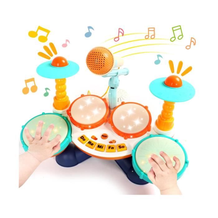 Tambour Batterie Enfant Jouet Bebe 1 an, Jouet Instrument De Musique ...