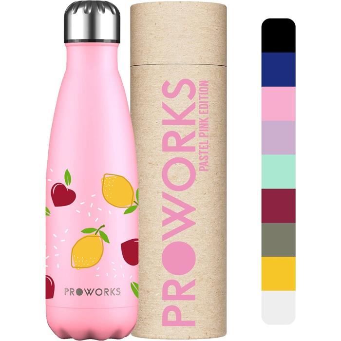 Gourde Design - Gourde Isotherme 500ml - Gourde Metal - Inox - Étanche ...