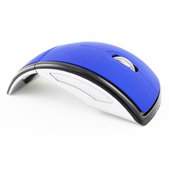 Souris ordinateur,souris optique sans fil pliable 2.4GHz,avec Mini ...
