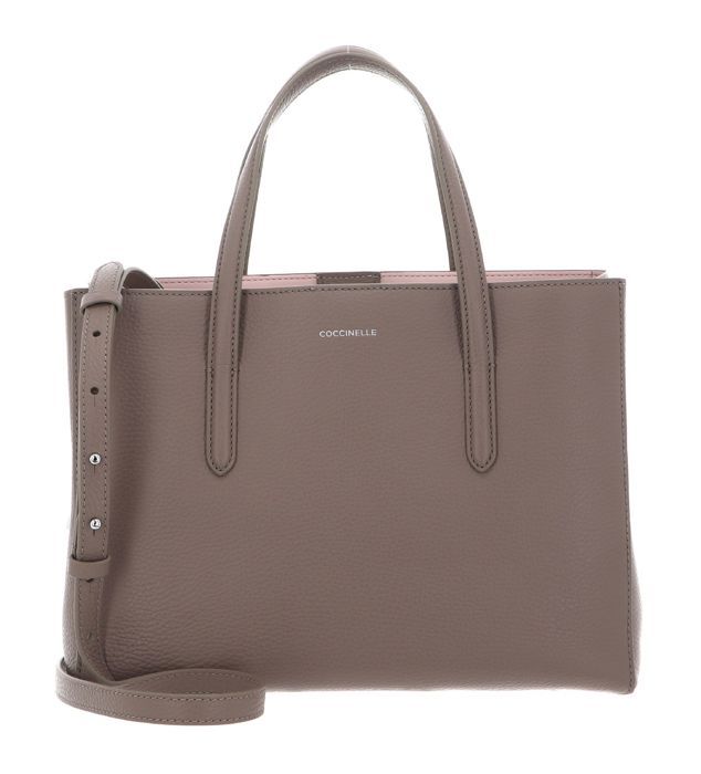 COCCINELLE Sac à main taupe en cuir pour femme - Swap Handbag Grained ...