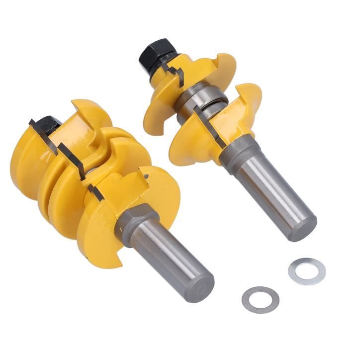 EJ.life Mèche de toupie Fraise à bois réglable pour fraise à tige 1/2 ...