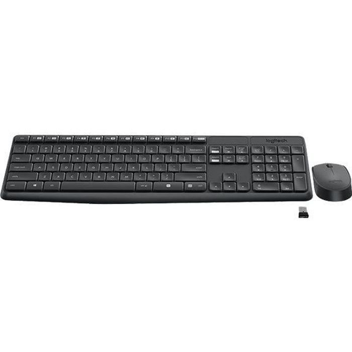 Ensemble Clavier et Souris - LOGITECH - MK235 - Sans fil USB - Optique - Gris - Cdiscount ...