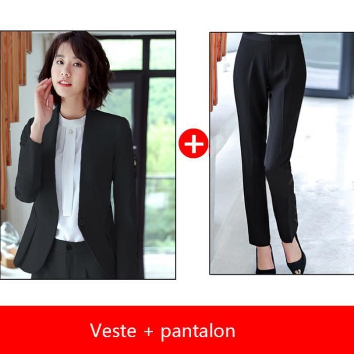 Costume Femme Costume de travail d'automne Costume d'interview slim ...