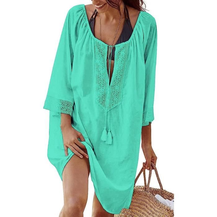 Robe de Plage - Casual Bikini Cache-Maillots - Grande Taille - Femme ...