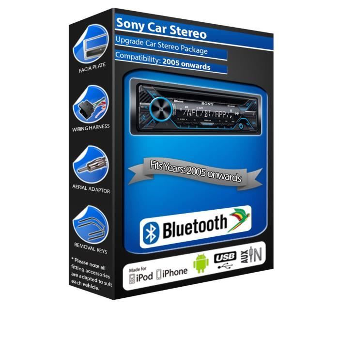 Ford Fusion CD player, Sony MEX-N4200BT car radio Bluetooth Handsfree ...