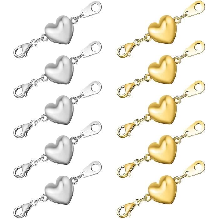 Lot de 10 fermoirs magnétiques pour bracelets, bracelets, mousquetons ...